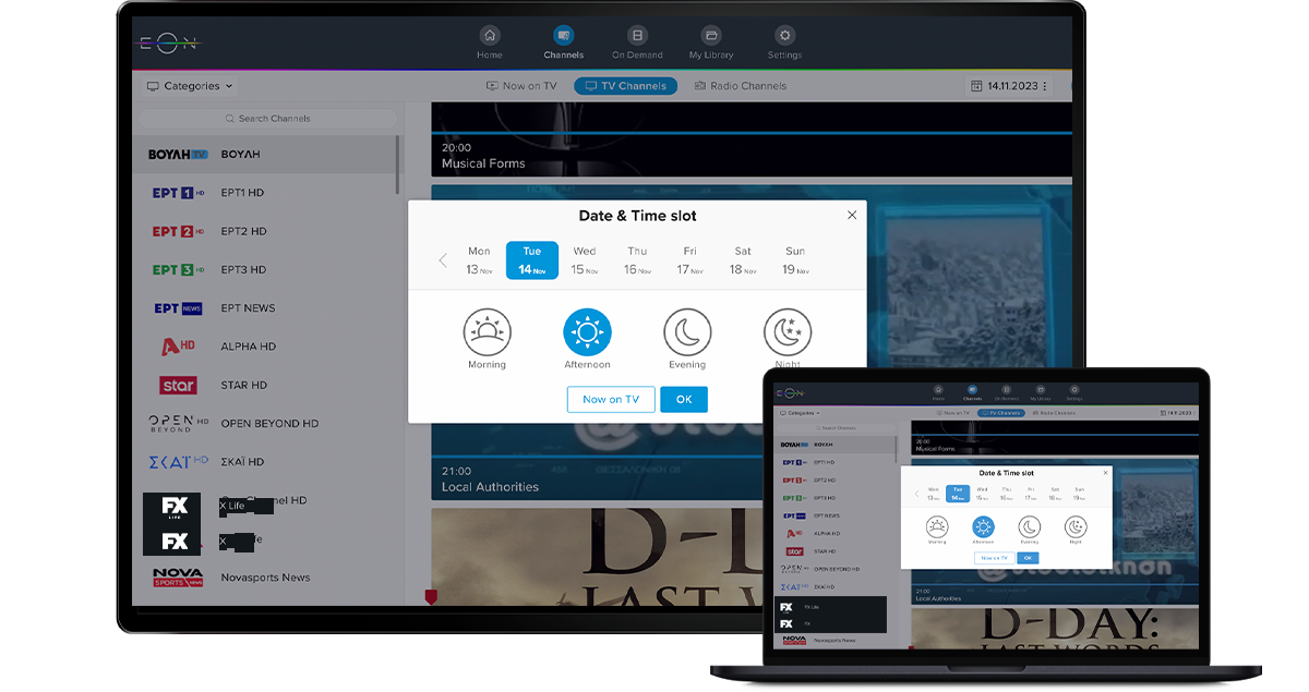 EON TV | Διαθέσιμες συσκευές | Nova